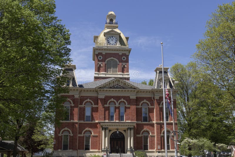 LaGrange County Courthouse. it is a Red Brick Building with Second ...