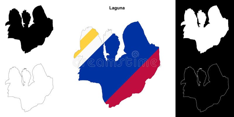 Laguna outline map stock vector. Illustration of province - 323860675