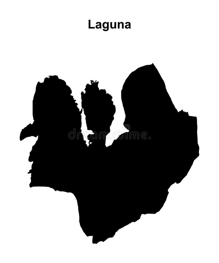 Laguna outline map stock vector. Illustration of template - 360618276