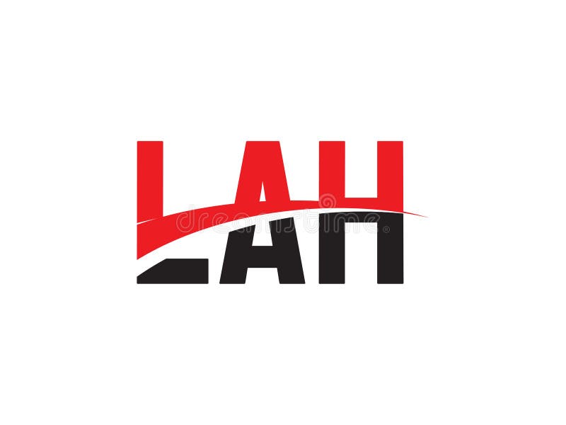 LAH Letter Initial Logo Design Stock Vector - Illustration of black ...
