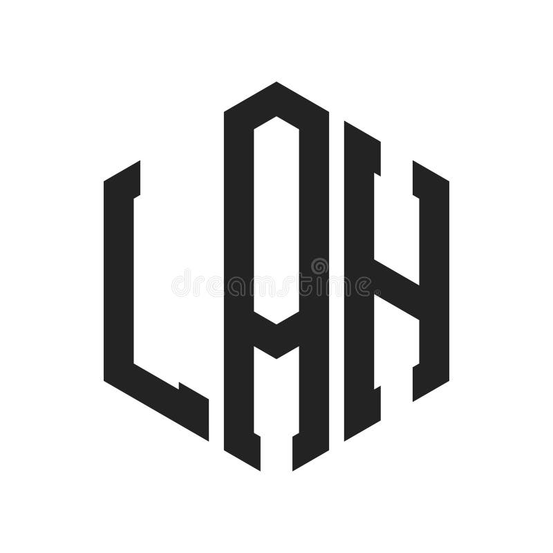 LAH Logo Design. Initial Letter LAH Monogram Logo Using Hexagon Shape ...