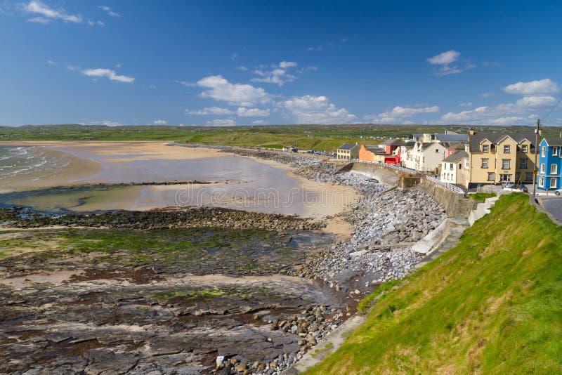 Lahinch Beach Scenery in Co. Clare Stock Photo - Image of loch, celtic ...