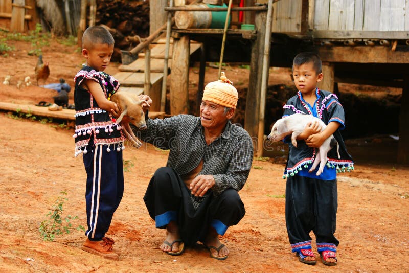 Lahu hill tribe editorial photography. Image of green - 13446027