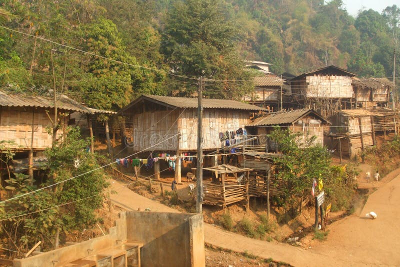 Lahu Village editorial stock photo. Image of roof, thailand - 40600933