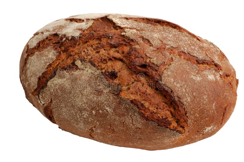 Laib Des Brotes Getrennt Auf Weiß Stockfoto - Bild von nahrhaft ...