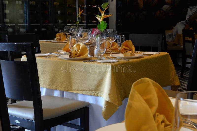 Laid Tables at Wedding Reception Stock Photo - Image of venue, settings ...