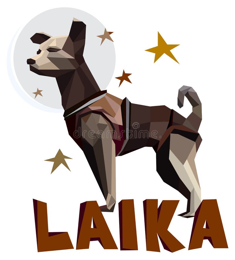 Laika Dog stock illustration. Illustration of hero, brown - 44572046