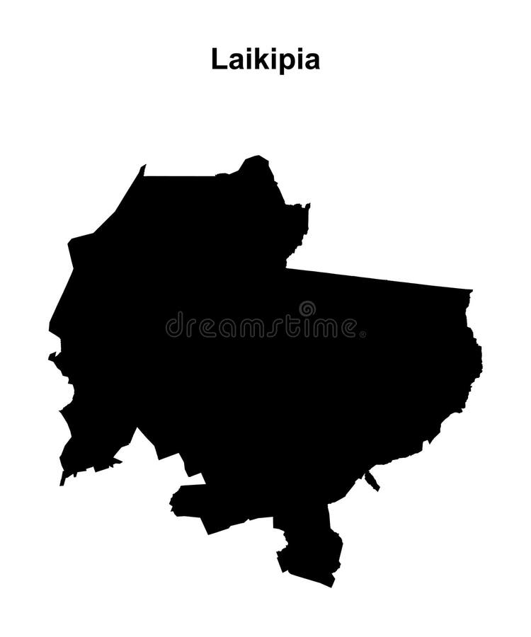 Laikipia outline map stock vector. Illustration of county - 360470604