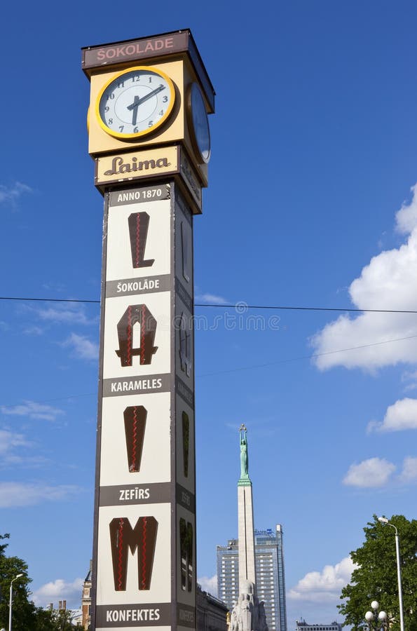 The Laima Clock in Riga editorial photo. Image of conflict - 41582721