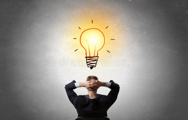 Laissez-moi réfléchir photo stock. Image du businessman - 64343852