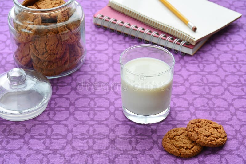 Lait et biscuits photo stock. Image du aromatique, coloré - 101833882