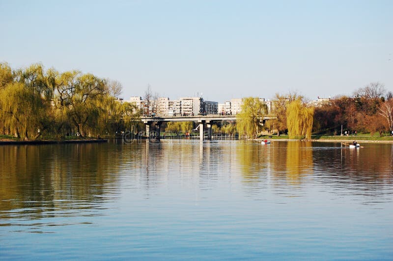 Lake stock photo. Image of green, buildings, grass, bucharest - 27567620