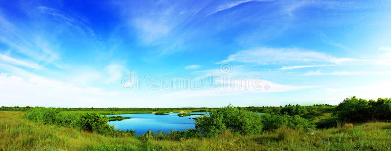 Colorful Lake View. Beautiful Lake View in Northen Ukraine - Polesia ...