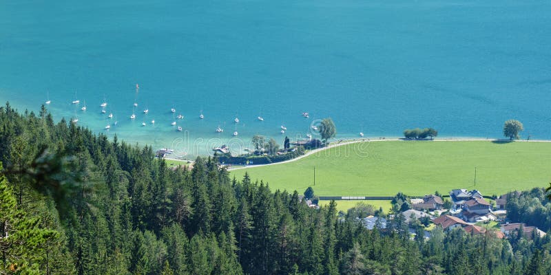 Lake Achen Achensee, Austria, in the Summer - View from an Elevated ...