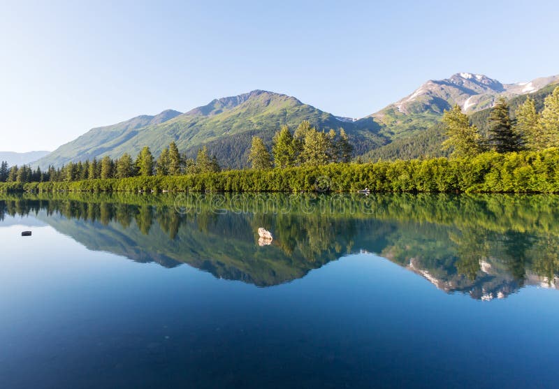 Lake on Alaska stock image. Image of beautiful, national - 169845395