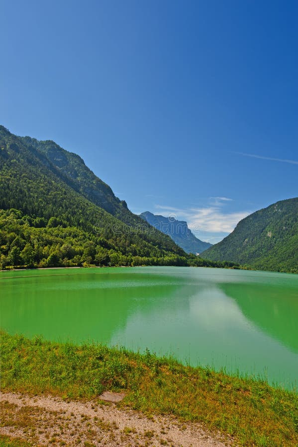 Lake in the Alps stock photo. Image of coastline, reed - 29099284