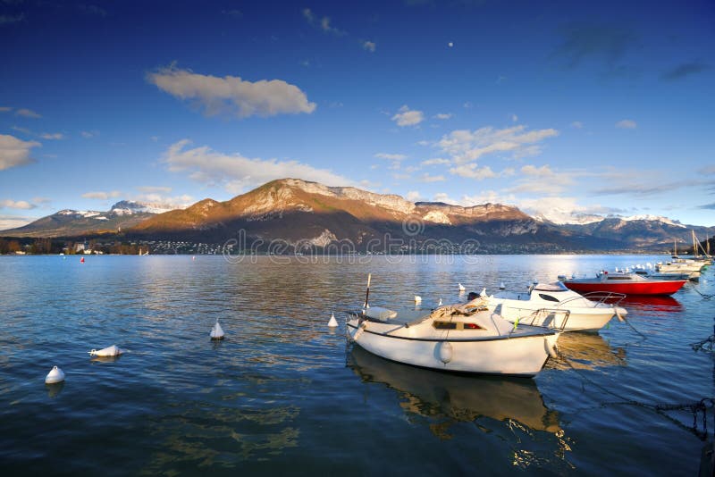 Lake Annecy stock image. Image of activity, quayside - 13745199