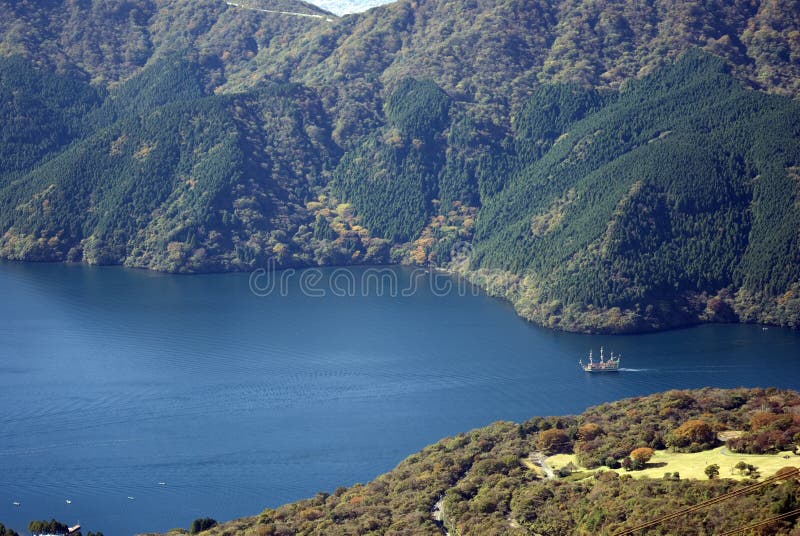 Lake Ashi and Mountain Fuji Stock Photo - Image of background, japan ...