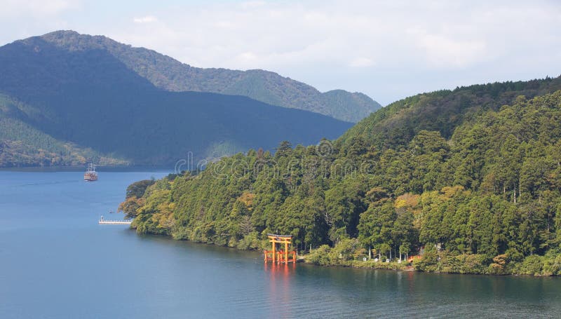 Lake Ashi and Mountain Fuji Stock Photo - Image of background, japan ...