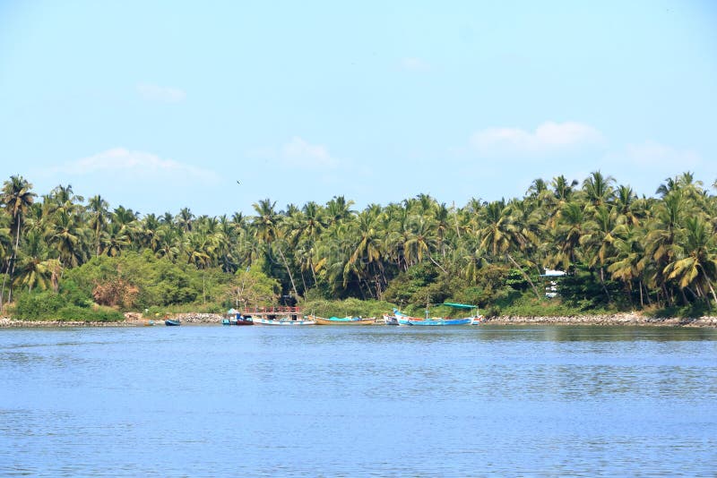 The Lake and Backwaters Behind Dharmadam Beach in Kannur, Kerala, India ...