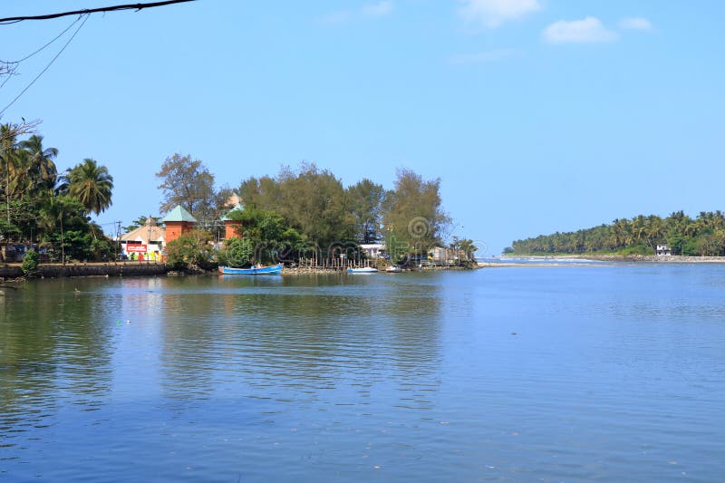 The Lake and Backwaters Behind Dharmadam Beach in Kannur, Kerala, India ...