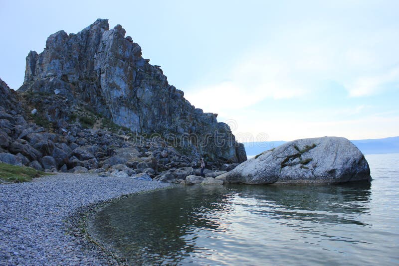 Lake Baikal stock photo. Image of island, rock, shaman - 35253104
