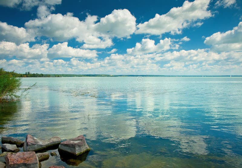 Lake Balaton stock photo. Image of evening, plant, coast - 20089780