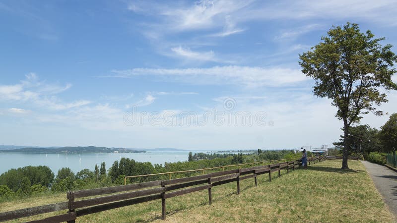 Lake Balaton in summer stock photo. Image of green, outdoor - 52666550