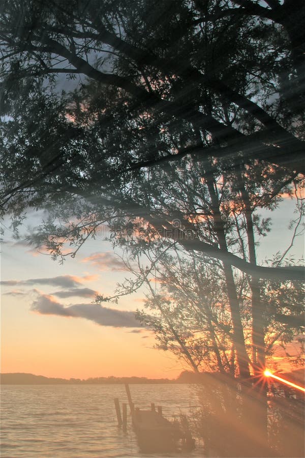 Lake bank stock image. Image of landscape, dusk, sunlight - 27115483
