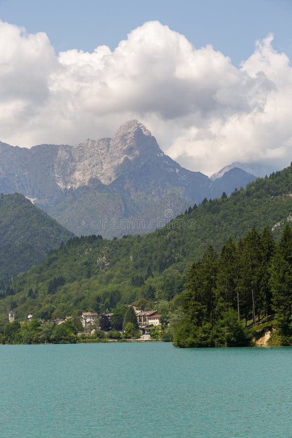 Lake Barcis Italy, Spectacular Landscape with Background Mountains and ...