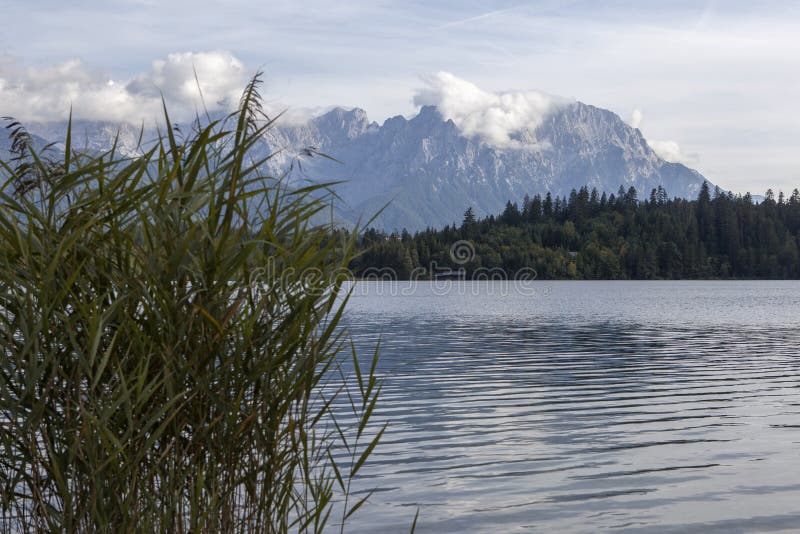 Lake Barmsee in Krun, Bavaria, Germany Stock Image - Image of bavaria ...