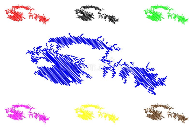 Lake Bayano (Republic of Panama, Central America) Stock Vector ...