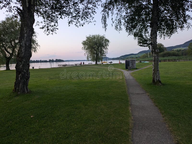 Lake, Beach, Greenery, Meadow, Summer, Path Stock Photo - Image of ...