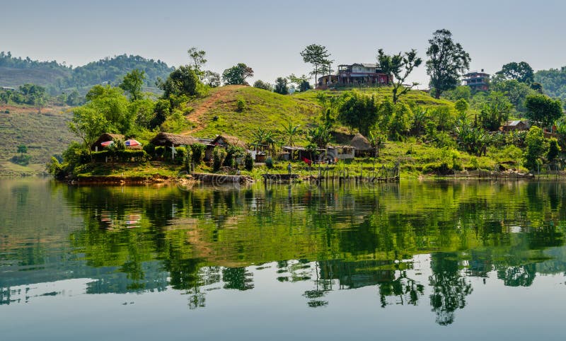 Lake Begnas Nepal stock image. Image of morning, dawn - 47076893