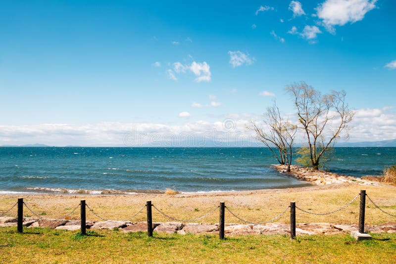 Lake Biwa in Shiga, Japan stock image. Image of nature - 202130547