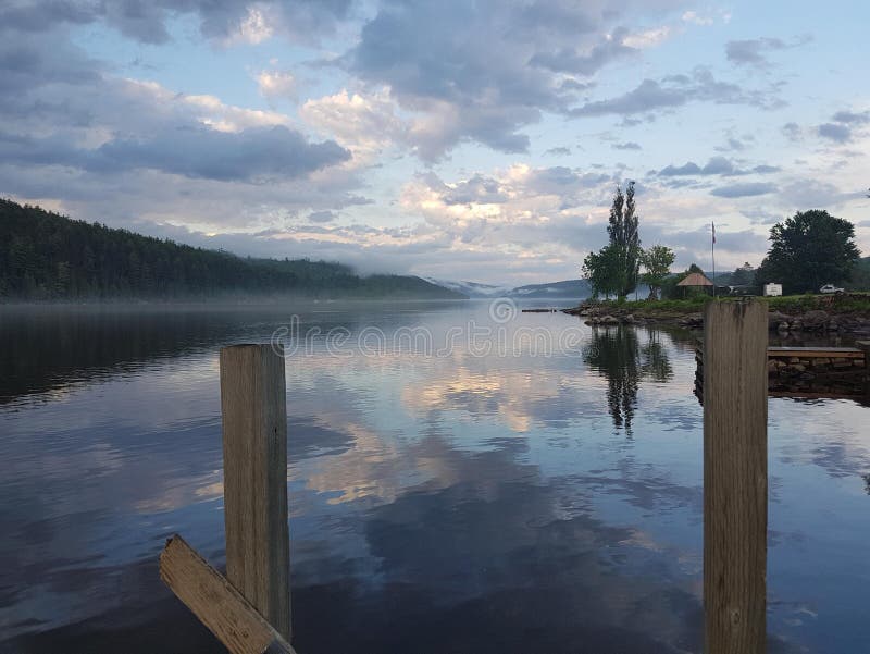 Lake of Blue Sky Ontario Canada Stock Image - Image of friends, amazing ...