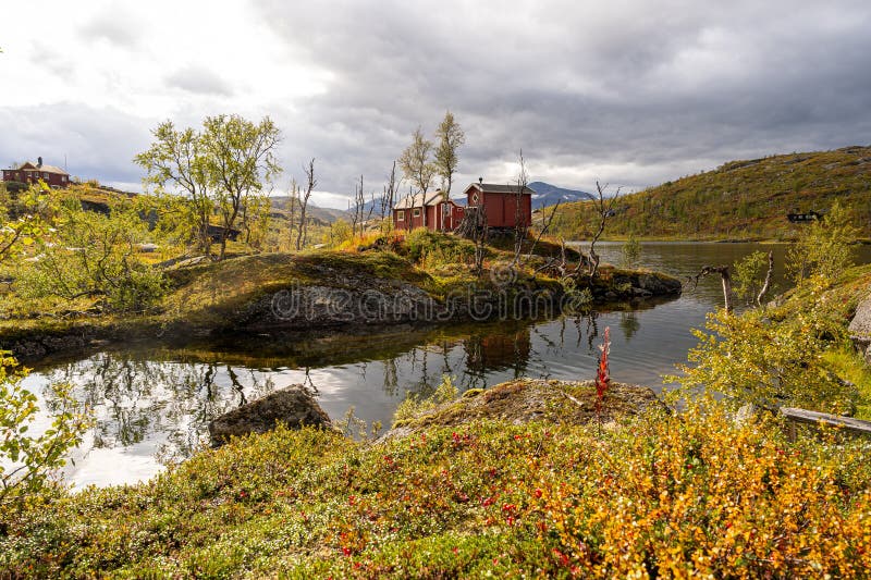 Lake at the Border between Norway and Sweden Stock Photo - Image of ...