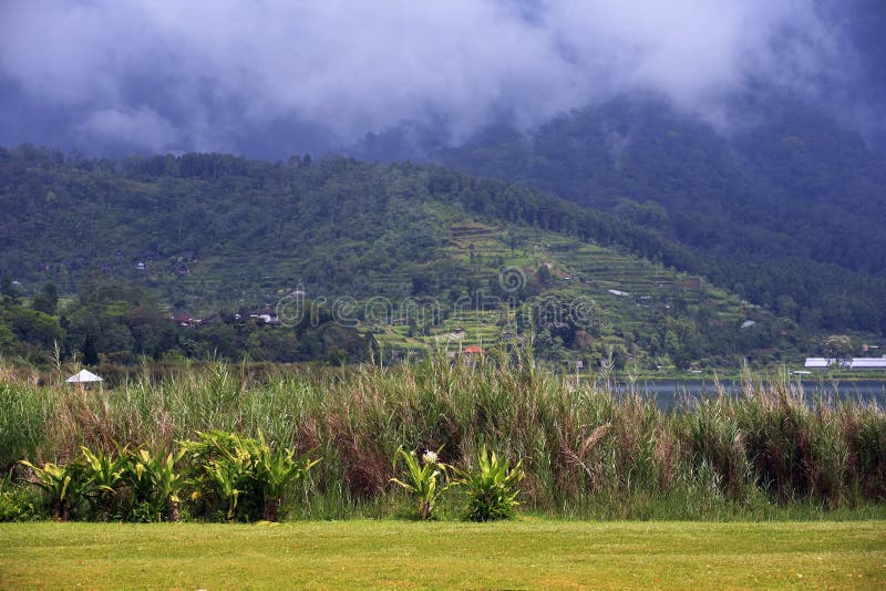 Lake Bratan stock image. Image of mountains, coast, indonesia - 7767173