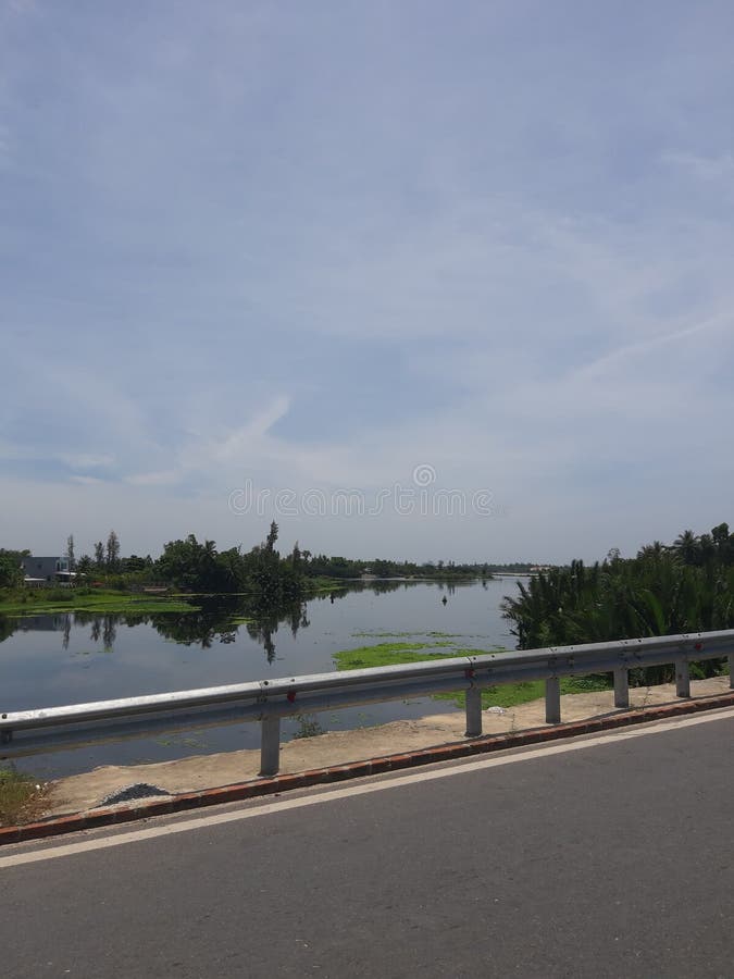 Lake, Bridge and Grass, and Wallpaper Stock Photo - Image of bridge ...
