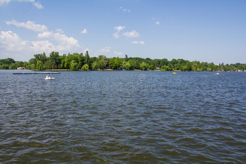 Lake in Bucharest stock image. Image of float, exterior - 30735625