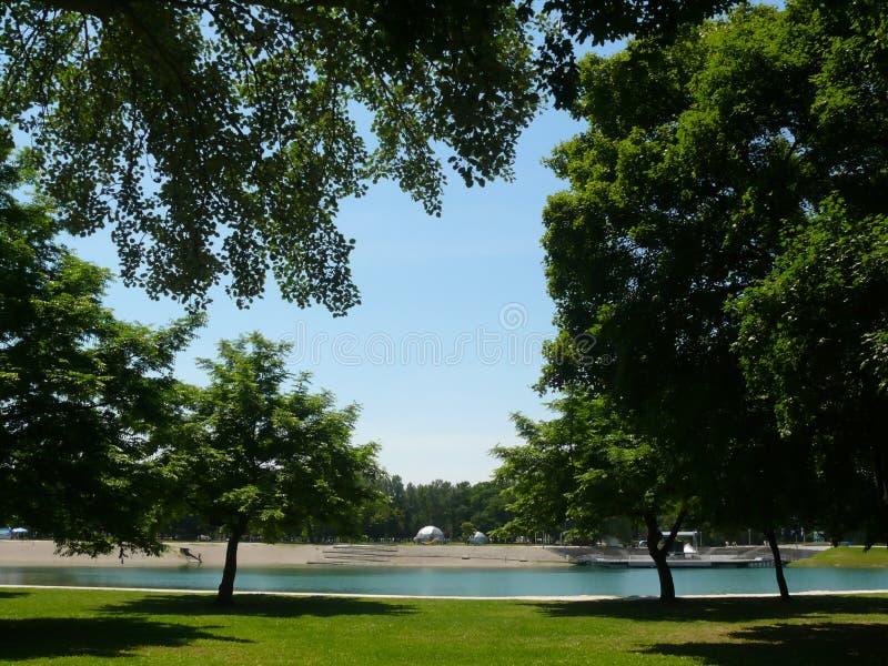 Lake Bundek stock image. Image of water, landscape, bundek - 222088765