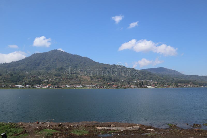 Lake Buyan stock photo. Image of clouds, bali, beauty - 127182810