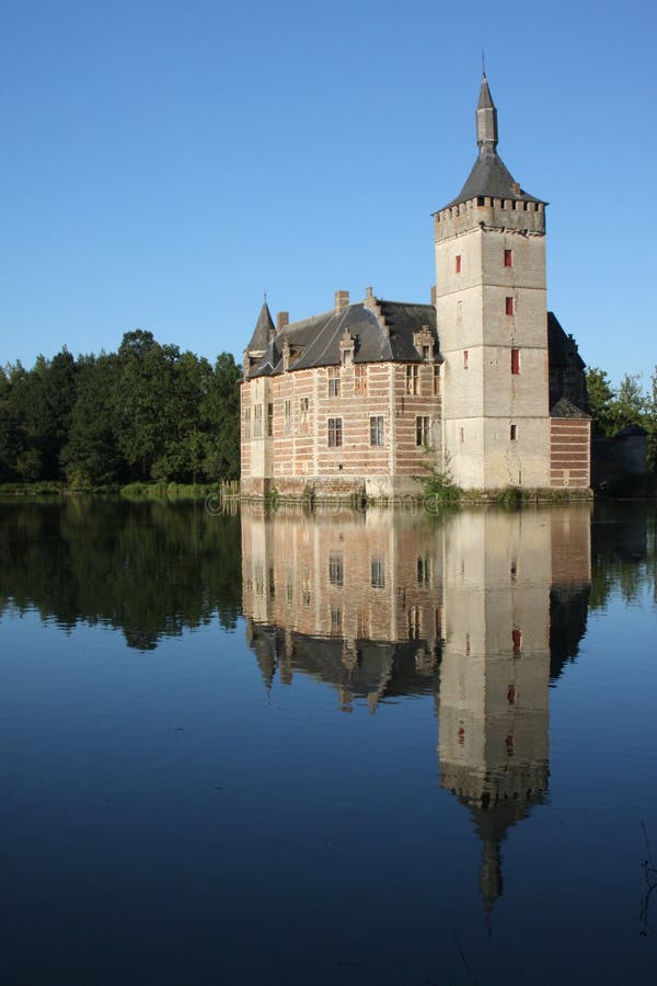 Lake castle stock photo. Image of belgium, fort, empire - 10936202