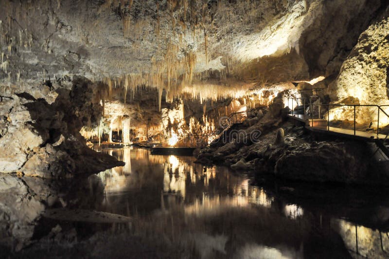 Lake Cave S Underground Landscape Stock Photo - Image of reflective ...