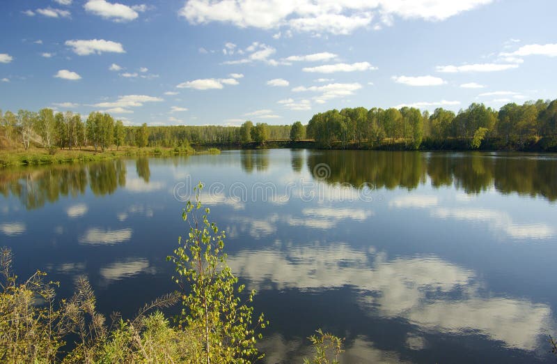 Strange Waterfall on River in Michigan Stock Photo - Image of foliage ...