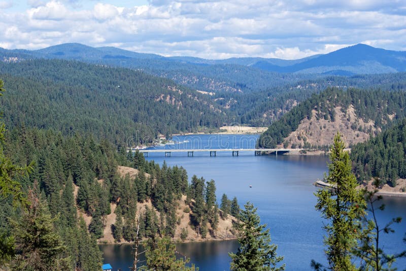 Lake Coeur d`Alene, Idaho stock photo. Image of park - 107327404