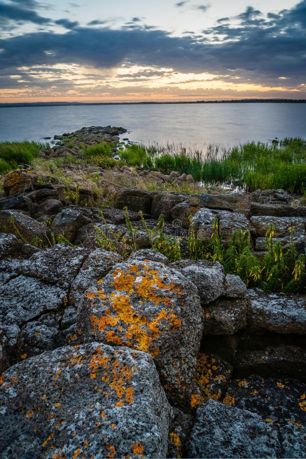 Lake Colac before Sunrise in the Summer Stock Image - Image of ocean ...