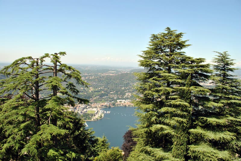 Lake Como from Brunate stock image. Image of city, lombardy - 25946087