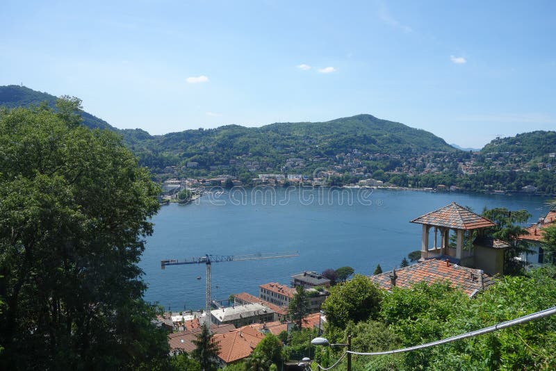 Lake Como in Brunate stock photo. Image of scene, lake - 74235092