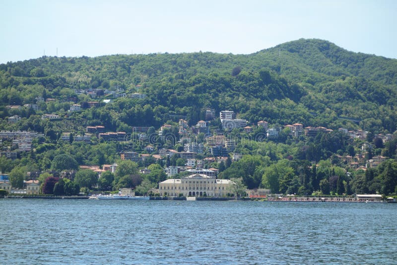 Lake Como in Brunate stock image. Image of park, european - 74981683